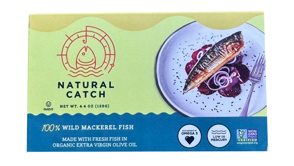 Natural Catch Mackerel in Organic Extra Virgin Olive Oil
