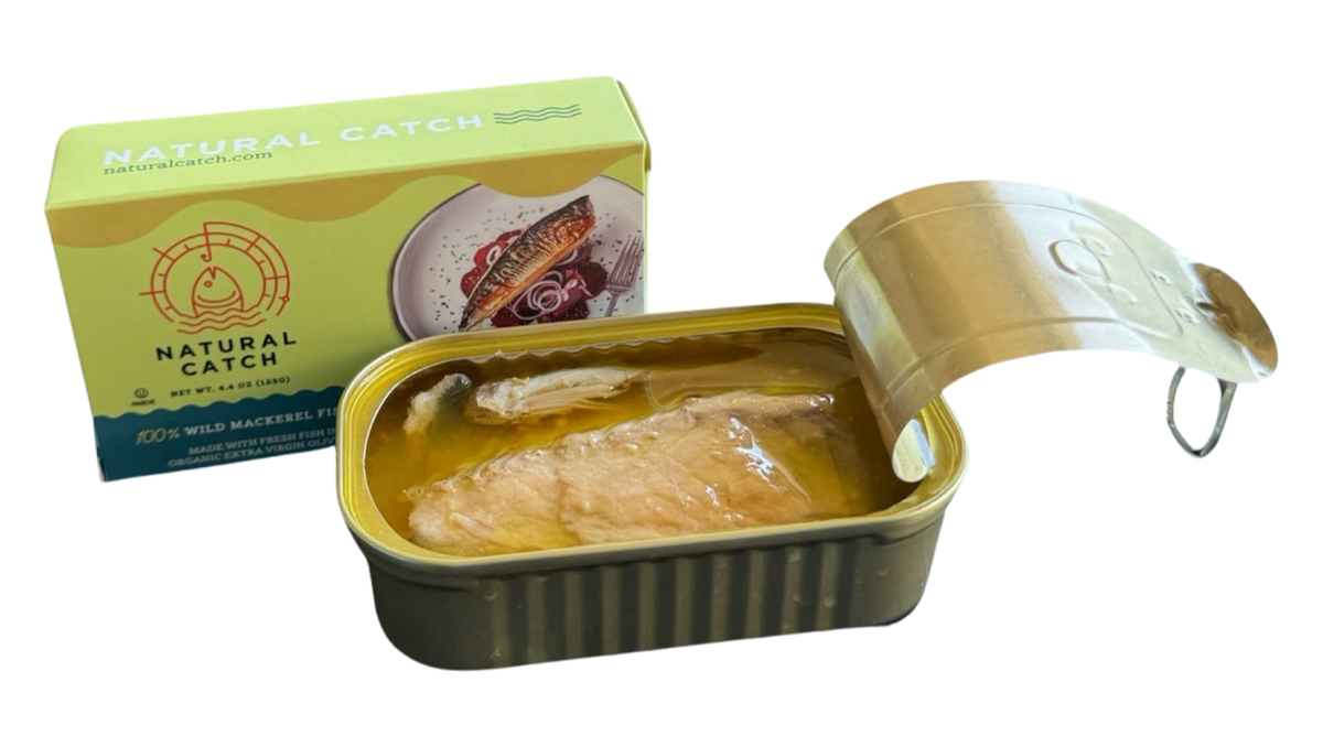 Natural Catch Mackerel in Organic Extra Virgin Olive Oil